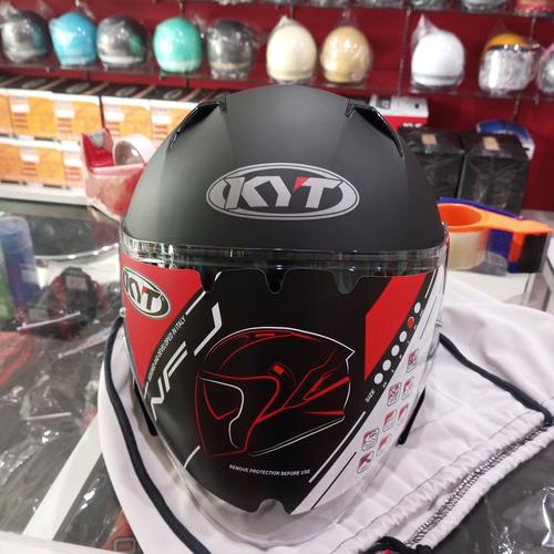 Jual Helm KYT NFJ Plain Matt Black/Hitam Doff Original - L - Kab ...