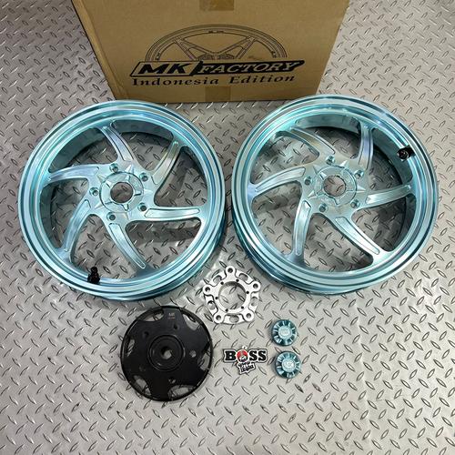 Promo Velg MK Factory MK9 Ice Blue 12" Front & Rear Vespa Sprint Prima ...