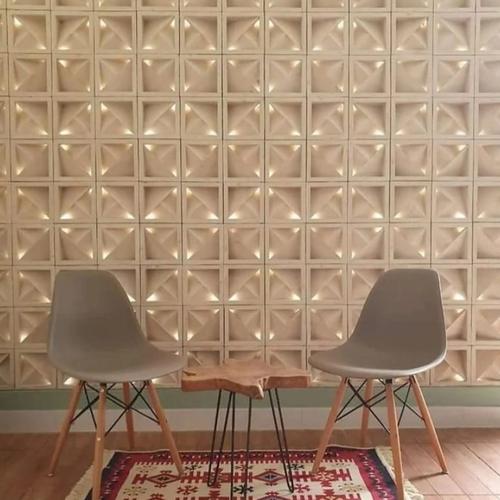 Jual roster beton / Loster minimalis lubang angin motif araw bali - Abu ...