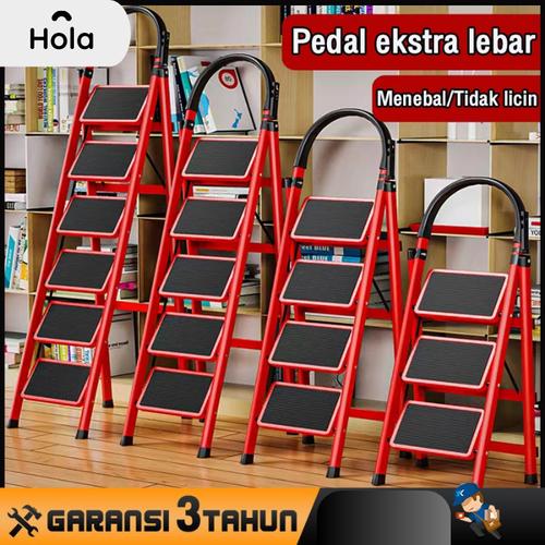 Jual Tangga 3/4/5/6 Step Rumah Lipat Besi Household Steel Ladder Anti ...