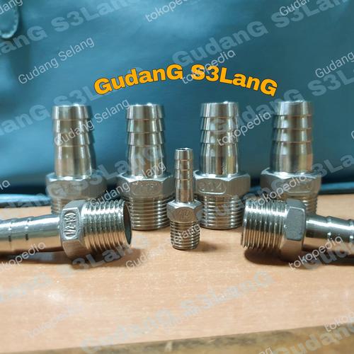 Jual Nepel Selang Stainless Hose Nipple SUS304 Foodgrade Sambungan Pipa ...