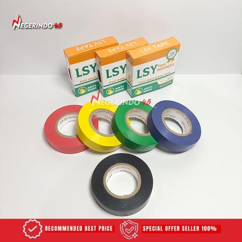 Jual ISOLASI KABEL WARNA 3/4" X 18 METER LAKBAN KABEL INSULATION TAPE ...