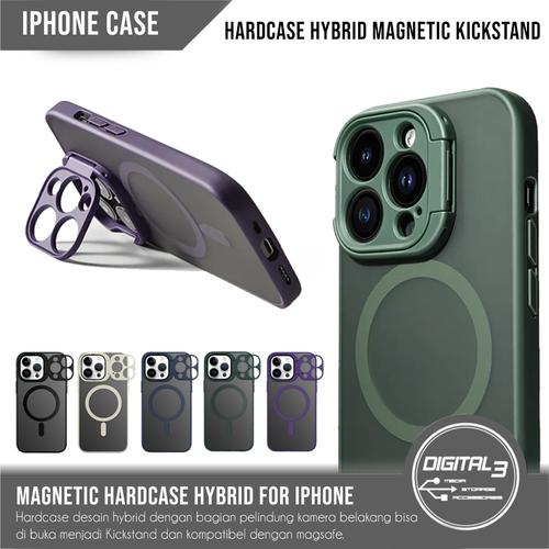 Jual Case Hybrid Magnetic + Camera Kickstand Casing Iphone 13 14 PRO ...