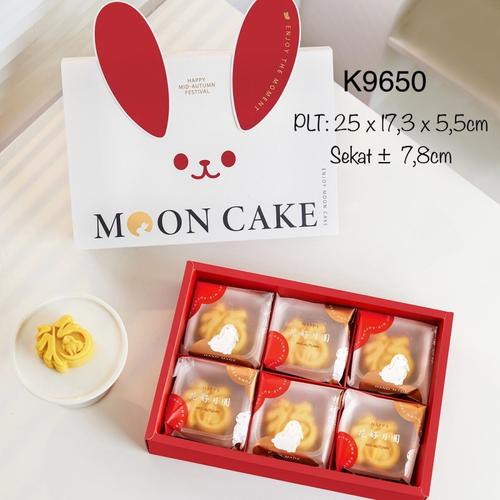 Jual dus packaging kue box moon cake 75gr 50gr box moon cake sekat 6 ...