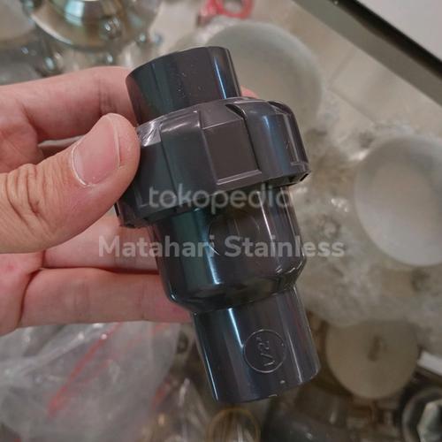 Jual Ball Check Valve PVC Socket 1/2 " inchi Single Union Non Return ...