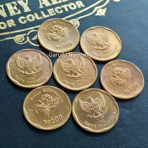 Jual Koleksi Uang Jadul Koin 500 Melati Tahun 1992 - Used Kinclong ...