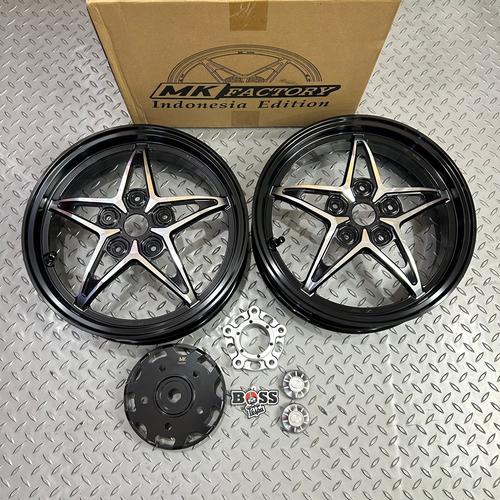 Promo Velg MK Factory MK6 Black 12" Front & Rear Vespa Sprint Prima GTS ...