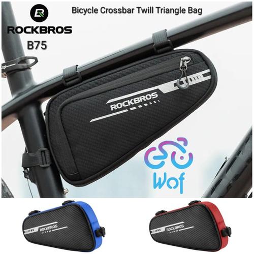 Jual ROCKBROS Bicycle Tas Sepeda 1.2L Bike Triangle Bag Reflective MTB ...