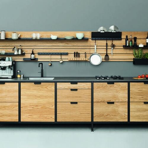 Jual kitchen set minimalis besi/meja dapur portable/kitchen set ...