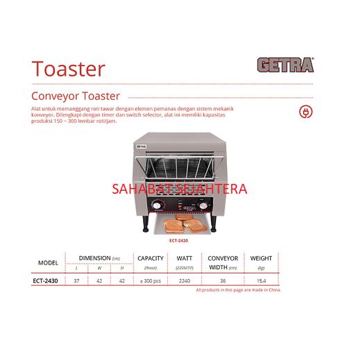 Jual Conveyor Toaster GETRA ECT-2430 Mesin Pemanggang Roti - Jakarta ...
