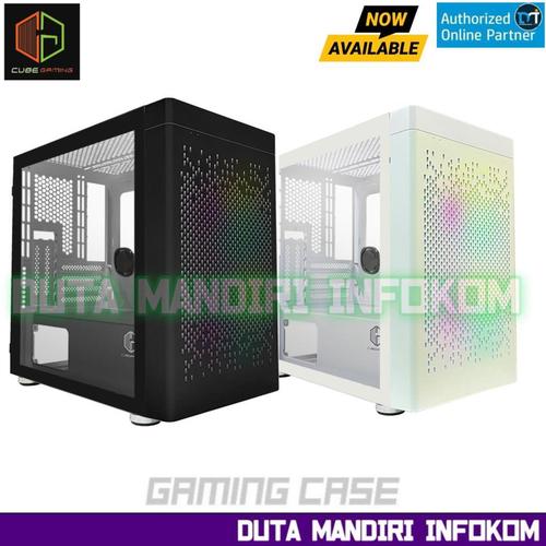 Promo Cube Gaming LINSEL - Tempered Glass Mini Tower m-ATX Gaming Case ...