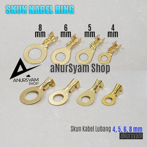 Jual [156] Skun Kabel Ring 3, 4, 5, 6, 8, 10 mm Skun Ring O - 3mm ...
