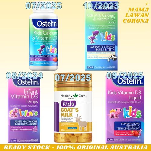 Jual OSTELIN Kids Calcium & Vitamin D3 90 Chewable Tablets Infant Drops ...