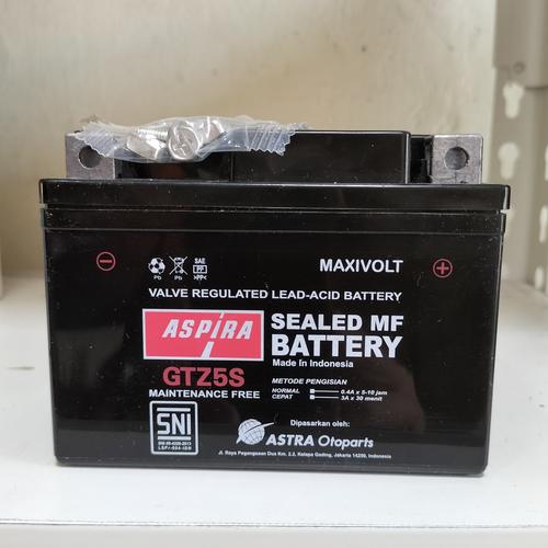 Jual AKI MOTOR ASPIRA GTZ5S MF FULL KERING ASTRA OTOPARTS - Jakarta ...