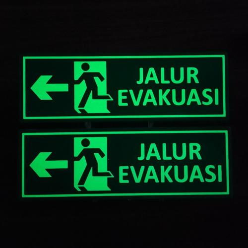 Jual Jalur Evakuasi / Exit Sign (GLOW IN THE DARK) - Arah Kiri ...