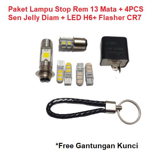 Jual Paket Lampu Stop Rem 13 Mata +4Pcs Sen Jelly Diam + Led H6 ...