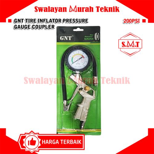 Jual GNT Alat Isi Angin Ban 200psi Tire Inflator Pressure Gauge Coupler ...