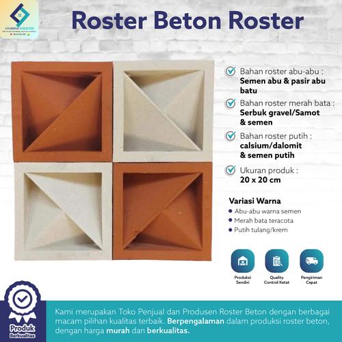 Jual Roster Beton Loster Ventilasi Motif Terbaru Ukuran 20x20cm Persegi ...
