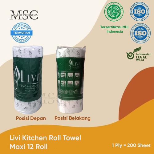 Jual Tissue Livi Evo Premium Kitchen Roll Towell Maxi 12 Roll/Tissue ...