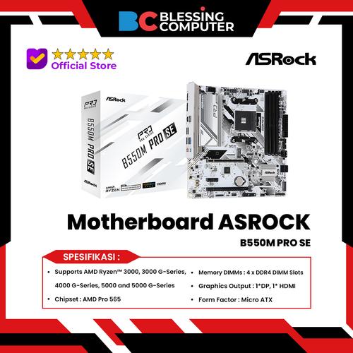 New Asrock B550M Pro SE Motherboard White AMD B550 Placa, 52% OFF