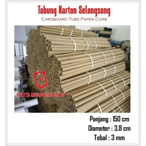 Jual Tabung Karton Selongsong 150cm / Paper Core Tube Gulung Bahan 3mm ...