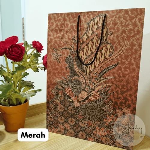 Jual Paper Bag / Tas Kertas Batik XL motif Burung Uk.29x10x41 (1 lusin ...