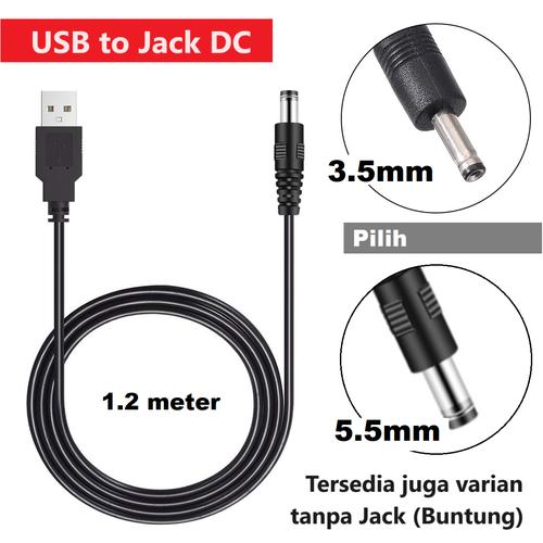 Jual Kabel Adapter Converter USB Port to Jack DC 5.5mm 5V Adaptor ...