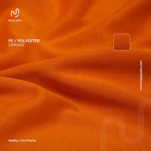 Jual Bahan Kain Kaos PE Polyester 30s 45" 130gram Warna Sedang - Orange ...