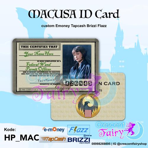 Jual Custom Emoney Tapcash Brizzi Flazz Fantastic Beast MACUSA ID CARD ...