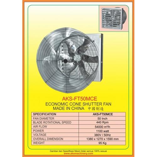 Jual Exhaust Fan Blower Kipas 50 Inch Economic Cone shutter fan AKS ...