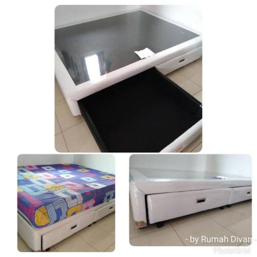 Jual DIVAN DIPAN TEMPAT TIDUR ALAS KASUR SPRINGBED PLUS 2 BOX LACI ...