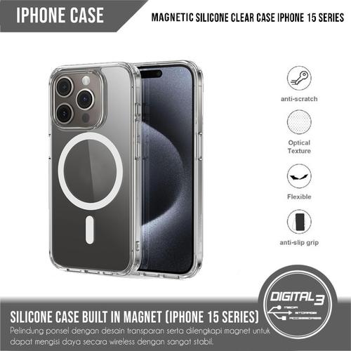 Promo Soft Silicone Bumper Clear Case Magnetic Iphone 15 Plus Pro Max Casing - iph 15 - Kota ...