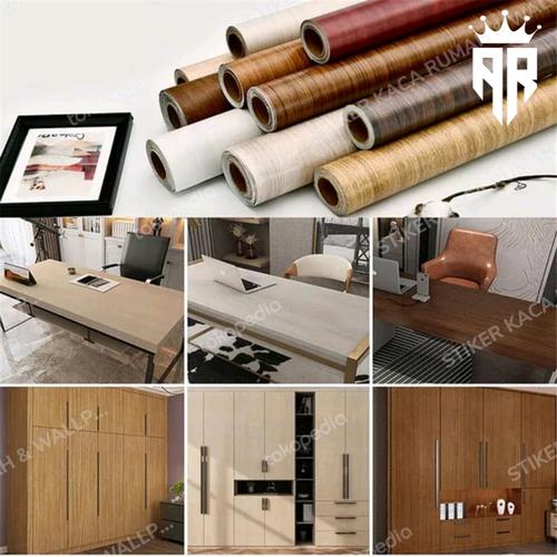Promo Wallstiker Serat Kayu Stiker Pintu Meja HPL Stiker PVC Sheat ...