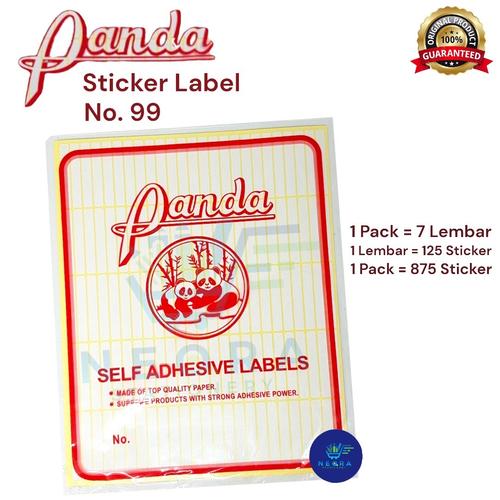 Jual Sticker Label Self Adhesive Label Panda No 99 (UKURAN 5mm x 36 mm ...