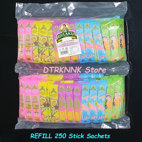 Jual GULAKU Sugar Sticks Gula Stik 8gr Refill ( 125 sachets / 250 ...