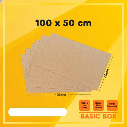 Jual KARDUS KARTON LEMBARAN 100 x 50 SINGLE WALL CORRUGATED SHEET POLOS ...