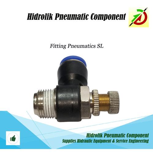 Jual Fitting Pneumatic Speed Control SL 12-02 Selang 12mm Drat 1/4 inch ...