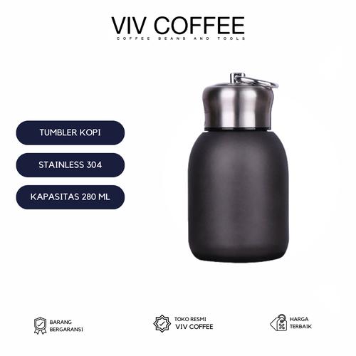 Jual Tumbler Kopi Stainless 280ml Termos Air Mini Hitam - Jakarta Barat ...