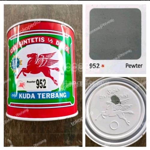 Jual Cat Kuda Terbang Pewter 952 Cat Minyak Besi Kayu 1 Kg Warna Abu ...
