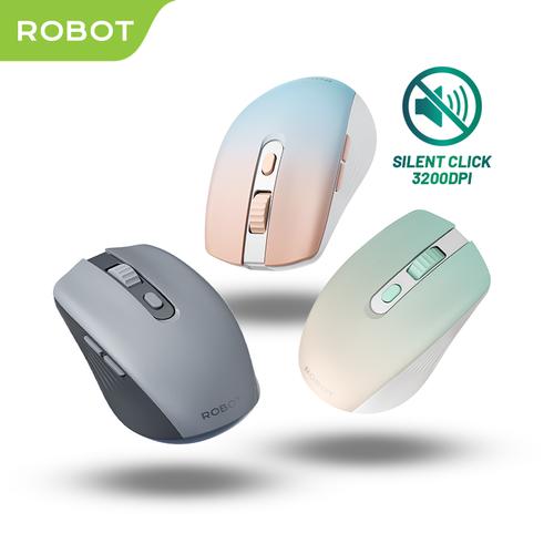 Promo Mouse Wireless ROBOT M370 2.4GHz Silent Klik Optical 3200DPI ...