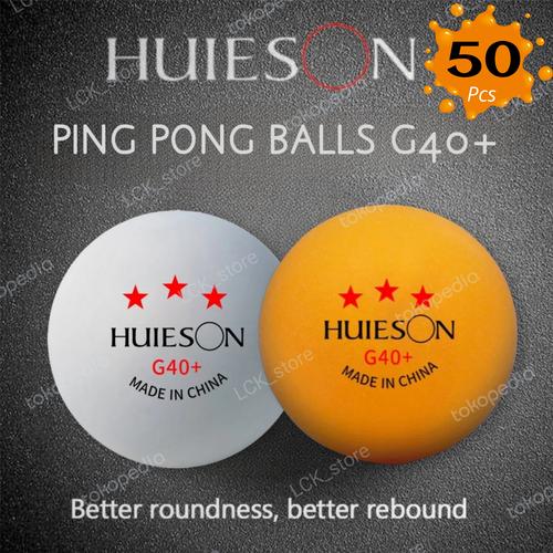 Jual 50pcs Bola Pingpong tenis meja HUIESON G40+ABS New MATERIAL 3 ...