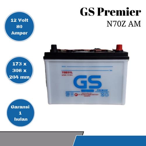 Jual Aki GS Goldshine N70Z (75D31R) Aki Basah 12v 80Ah - Kota Tangerang ...