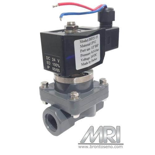 Jual Solenoid valve CPVC anti corrosive solenoid valve acid alkali 24V 1/2" - Kota Surabaya ...