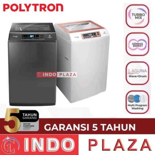 Promo MESIN CUCI POLYTRON 1 TABUNG LAGUNA HIJAB 7 KG / 8 KG / 9 KG / 10 KG - PAW-7028=7 KG Cicil ...