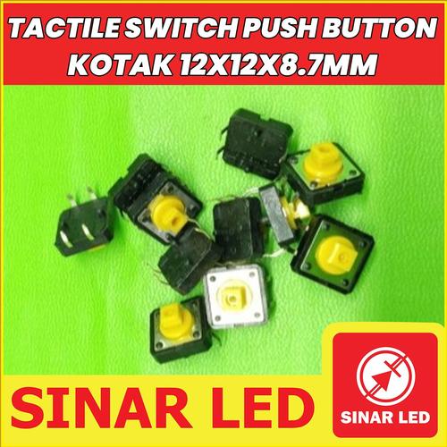 Jual Tactile Switch Push Button Saklar Besar Push On Tact Kotak 12x12x8 ...
