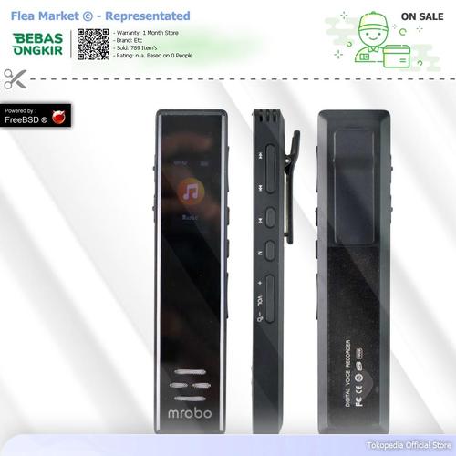 Jual MROBO Perekam Suara Audio Digital Voice Recorder 16GB - A10 ...