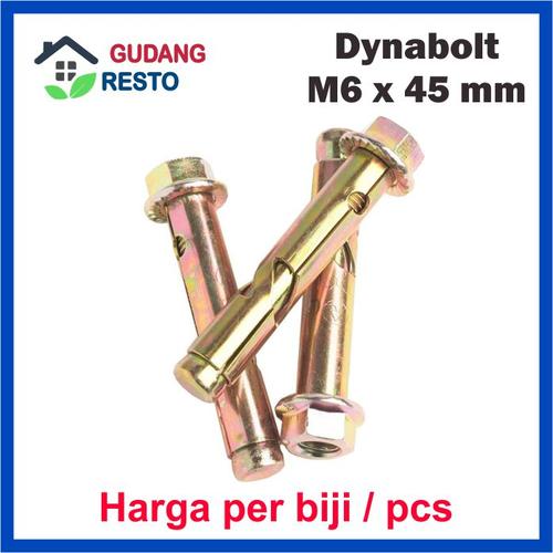 Jual Dynabolt m6x45 dinabol m6 x 45mm Baut Tembok Beton bor 6 mm - Kota ...