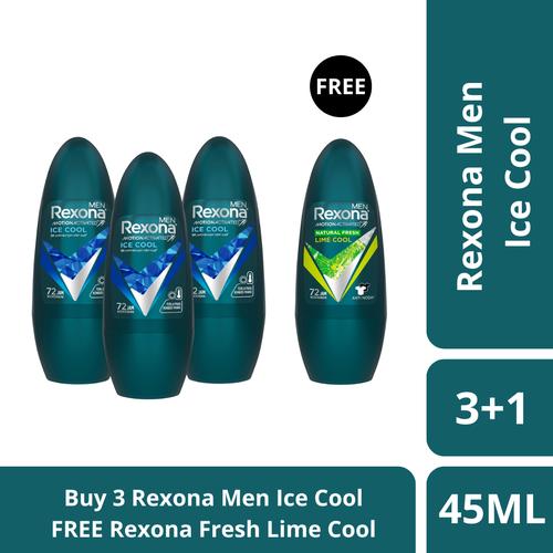 Promo Rexona Men Anti-Perspirant Ice Cool 45Ml Isi 3 + Rexona Fresh Lime - - Unilever Mall ...