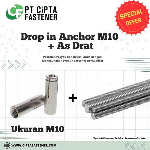 Jual [PAKET] Drop in Angkur M10 + As Drat 1 Meter - Jakarta Pusat ...