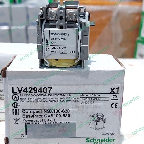 Jual SCHNEIDER LV429407 MN UVR UVT 200-240VAC UNDER VOLTAGE RELEASE ...